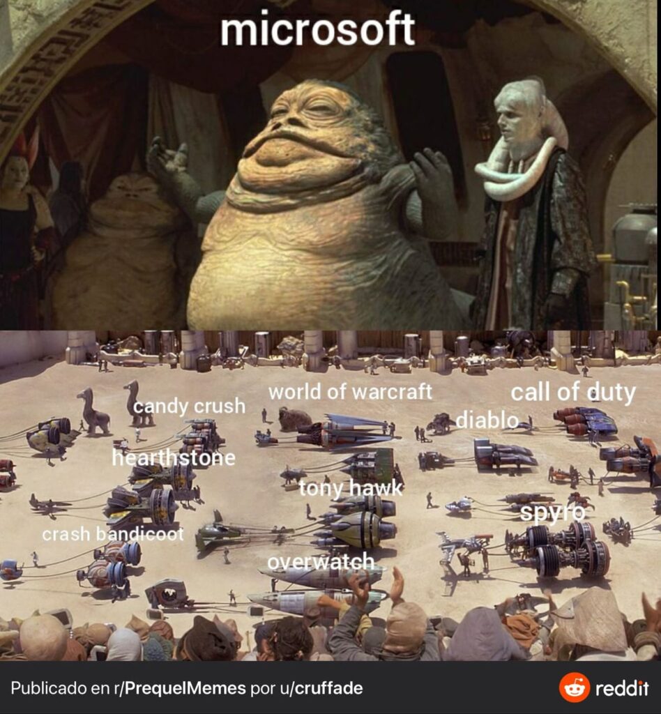 Los mejores memes de la compra de Activision Blizzard por Microsoft ...